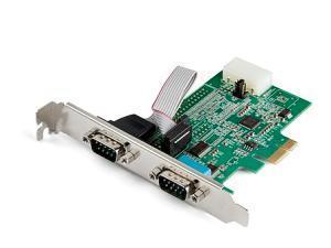 StarTech.com 2 Port RS232 Serial Adapter Card with 16950 UART - PCIe to Serial Adapter ...